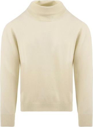 Malo Homme, Pulls, Beige, Taille: XL Pull Col Roulé en Cachemire