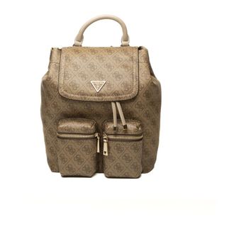 Guess Femme, Sacs, Brun, Taille: ONE Size Sac &agrave; dos Manhattan II &agrave; rabat