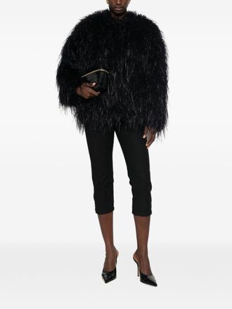 Forte_Forte Feather-Effect Blouson Jacket - navy
