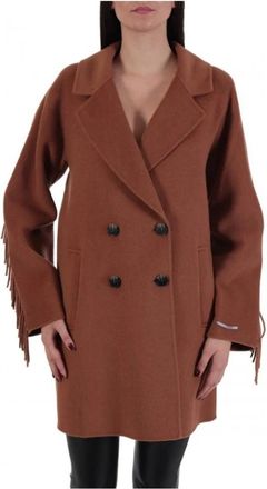 Marella Femme, Manteaux, Brun, Taille: 40 FR Cross Back Sleeve Coat