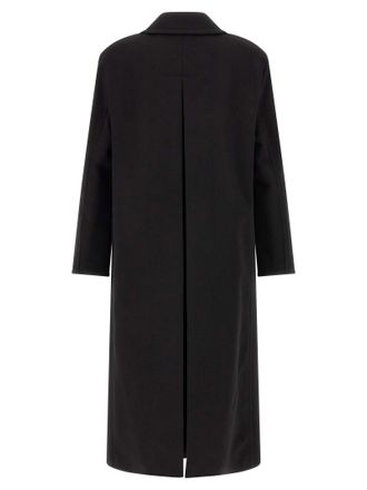 Tom Ford Double-Breasted Melton Coat - Black