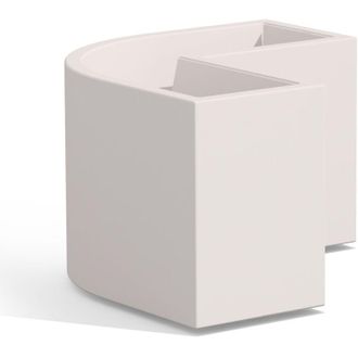 Monacis Monacis - Jardinière pot de fleurs rectangulaire en résine 90X30 cm mod. Flowerpot Angulaire Blanc