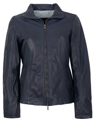 Jilani Lederjacke Kaja Jilani - Damen Lederjacke Lammnappa navy