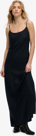 Superdry Robe nuisette longue coup&eacute;e en biais - Noir