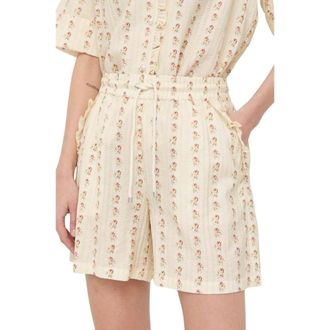 Notes du Nord Shorts &agrave; Volants Imprim&eacute; Floral - Femme - Shorts - Multicolore - Taille: 42 FR