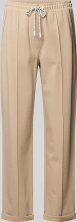 Marc Cain Straight Fit Stoffhose mit Ziern&auml;hten