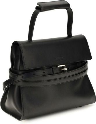 Moschino Womens Black Calf Leather Bos Taurus Shoulder Bag