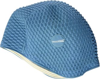 Aqua Speed Bombastische Latex-Badekappe für Herren, Blau, Einheitsgröße