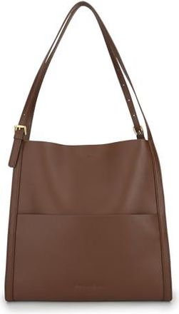Carlheim Womens Shoulderbag ELLA PREMIUM Genuine Leather, Brown
