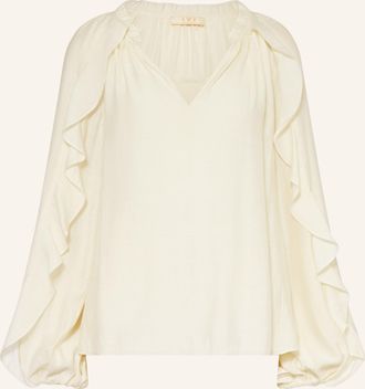 IVI Collection Ivi Collection Blusensirt Mit Volants weiss