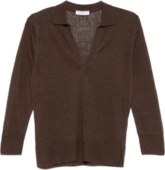 Majestic Filatures Femme, Tops, Brun, Taille: 42 FR Polo Chemises