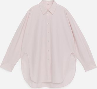 Arket Hemd Mit Abgerundetem Saum Und Schlitz -Rosa