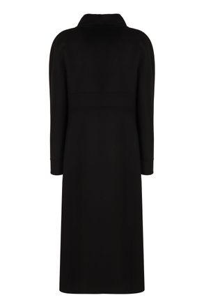 Valentino Garavani Womens Coat Virgin Wool And Cashmere Black Double Breasted & Peacoats