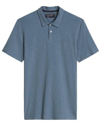 Marc O'Polo Poloshirt aus softer Bio-Baumwolle mit Label-Stickerei, Shaped Fit in