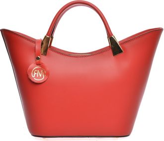 Roberta M Rot Rindsledertasche