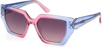 Guess Damen GU7896 Sonnenbrille, Blau/Andere, 53/16/140