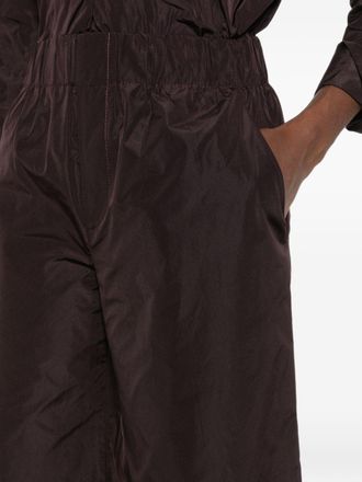 Susanne Bommer Wide-Leg Taffeta Trousers - Burgundy