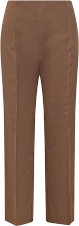 Alberta Ferretti Femme, Pantalons, Brun, Taille: 44 FR Panta Tripla Organza