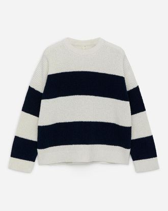 Arket Boucl&eacute;-Pullover Aus Baumwolle -Wei&szlig;