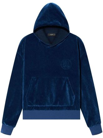 Amiri hoodie en velours - Bleu