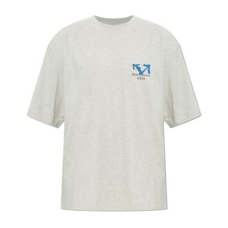 Off-white Bedrucktes T-Shirt - - Tops - Herren - Grau - M