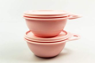 Tupperware Maximilian Rührschüssel 600 ml rosa Salat Mini Schüssel Salatbar (2) 35566