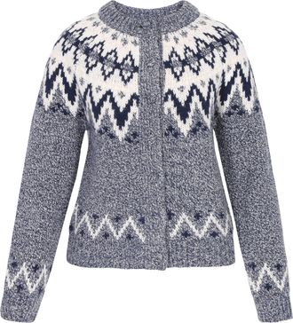 Dreimaster Dreimaster Strickjacke Frauen Marineblau Mehrfarbig