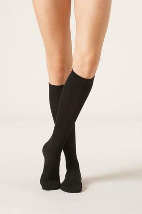 Calzedonia Lange Socken Aus Wolle Und Baumwolle Schwarz