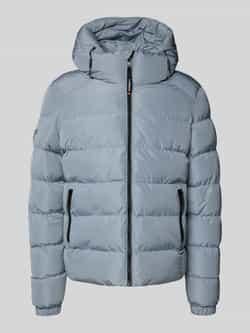 Superdry Steppjacke mit Kapuze und seitlichen Rei&szlig;verschlusstaschen