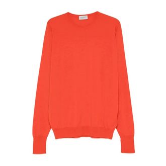 John Smedley Marcus Rundhals-Pullover - - Knitwear - Herren - Orange - XL
