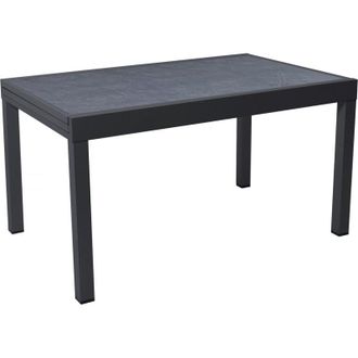 Habitat et Jardin Table de jardin en aluminium extensible Lagos - 140/280 x 90 x 76 cm - Noir