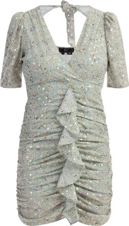 Faina Drapiertes Kleid Damen Gr&uuml;n Mehrfarbig