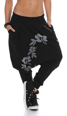 Malito more than fashion Malito Boyfriend Pantalon Bretelles Baggy Harem Aladdin 91085 Femme Taille Unique (Noir)