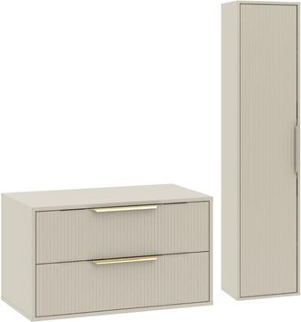 Badplaats Waschtischunterschrank Rimini 80 cm - Cashmere - Badezimmerm&ouml;bel