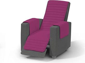 Italian Bed Linen Elegant Gesteppte Recliner-Decke, 100% Mikrofaser, Lille/Fuchsia