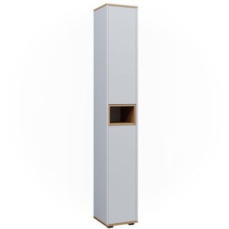Vicco Meuble de rangement de salle de bain Didi, Blanc/Artisan, 30 x 192 cm avec 2 portes