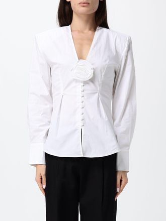 Rotate Chemise coupe slim en popeline de coton biologique avec application florale