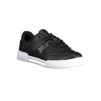 Tommy Hilfiger Logo-Detailed Leather Sneaker - Black