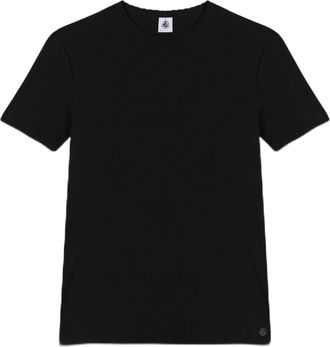 Petit Bateau Damen Kurz&auml;rmeliges T-shirt, Schwarz, L