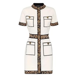 Philipp Plein Knit Dress Leopard - - Dresses - Damen - Beige - S