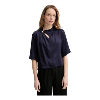 Sessun Blouse Layla &agrave; d&eacute;tail anneau - Femme - Blouses et Chemises - Bleu - Taille: 36 FR