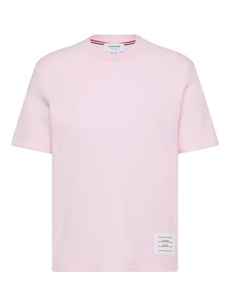Thom Browne t-shirt à détail quatre bandes signature - Rose