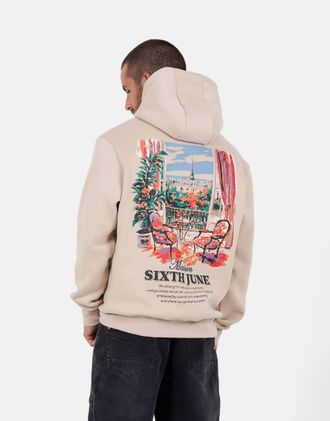 Sixth June Paris View - Sweat &agrave; capuche - Beige-Neutre