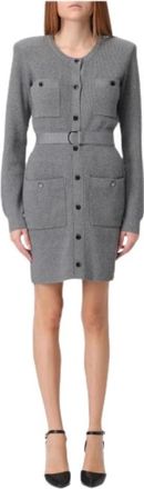 Liu Jo Femme, Robes, Gris, Taille: 40 FR Better Short Knit Dress
