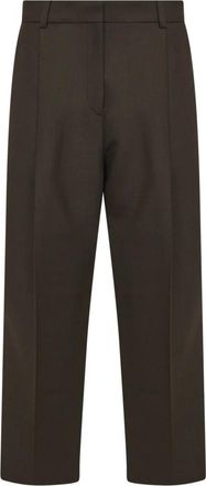 Toteme Femme, Pantalons, Brun, Taille: 38 FR Pleated Straight Pantalons