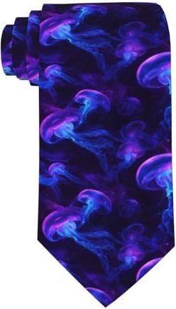 Generic Méduse Violette Cravates Hommes Décontractée Cravatte Doux Cravates Pour Affaires Événements Célébrations