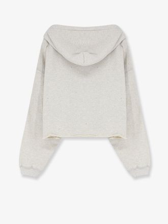 Golden Goose Womens Crop Sweatshirt Cotton Grey Sweatshirts Sweater