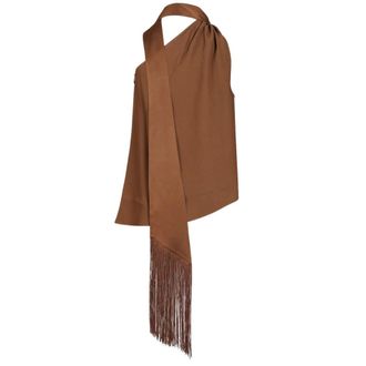 Taller Marmo Femme, Tops, Brun, Taille: 36 FR Top Astor &agrave; col foulard