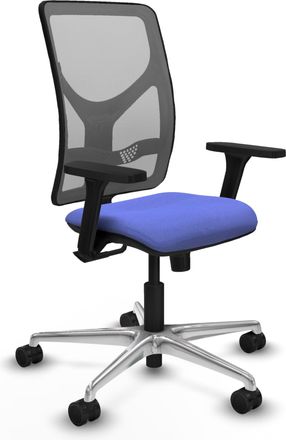 Piqueras y Crespo B&uuml;rostuhl, R&uuml;ckenlehne, Netzstoff, mit 3D-Armlehnen, h&ouml;henverstellbare Lendenwirbelst&uuml;tze, ausgestattet mit 3 Positionen und Schneideschaum, Grau/Hell