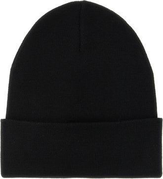 Moncler Logo-Embroidered Virgin Wool Beanie - Black